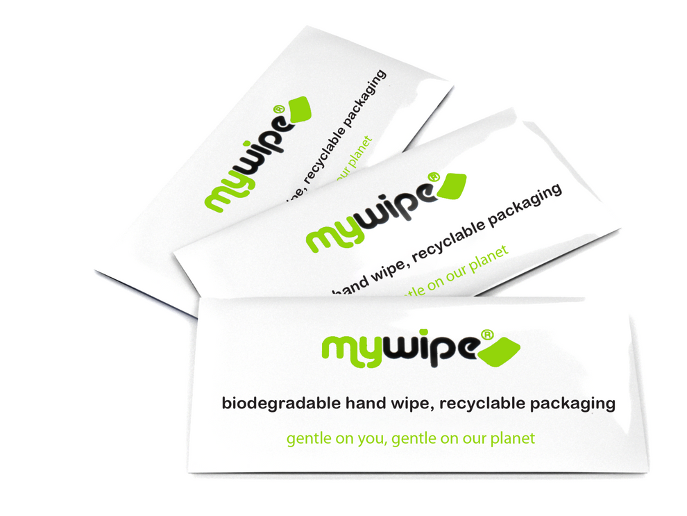 BIODEGRADABLE HAND WIPE IN RECYCLABLE SACHETS - CASE OF 500 – mywipe